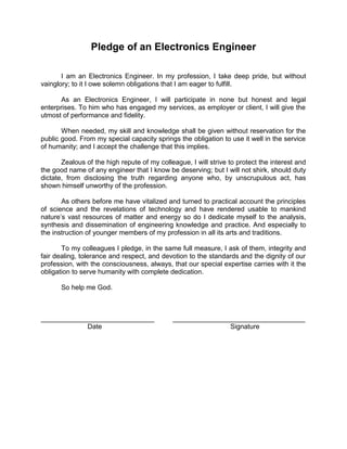 Ece pledge | PDF