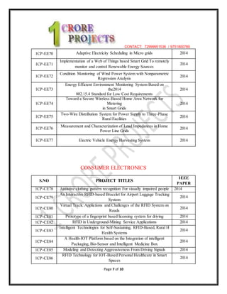 Final Year Projects ece department | PDF