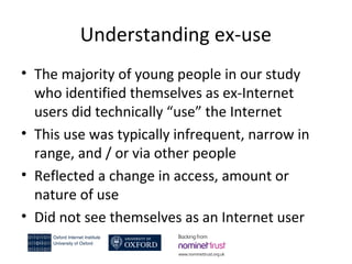 Ex-Internet Use of young people in Britain | PPT | Internet Safety ...
