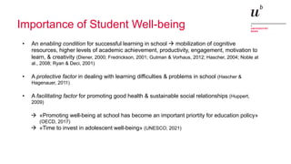 Well-Being of Primary and Secondary School Students: A Longitudinal ...