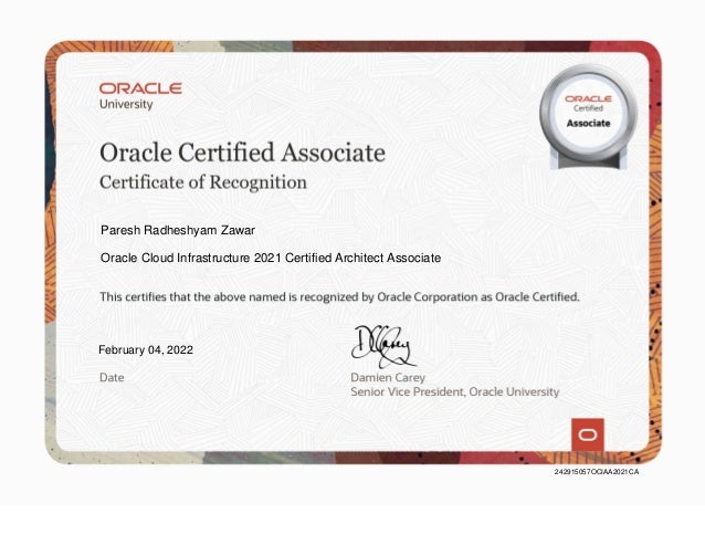 Oracle Cloud Infrastructure 2021 Architect Associate | PPT Oracle Cloud Infrastructure 2021 Architect Associate | PPT