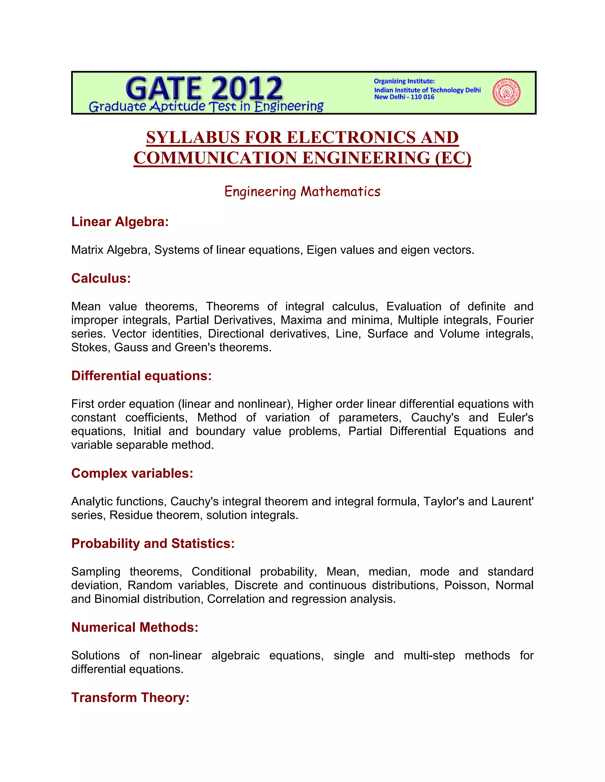 Ece syllabus | PDF | Computer Networking | Computing
