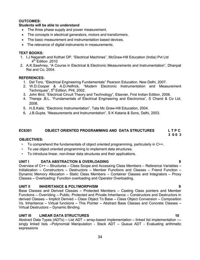 Ece syllabus anna university | PDF