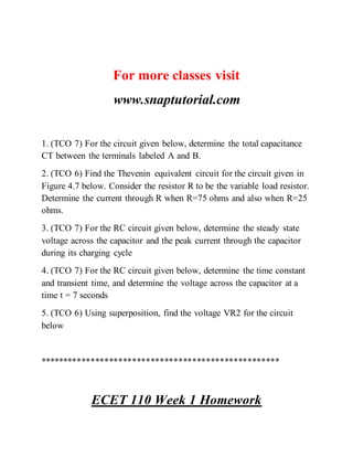 Ecet 110 Success Begins / snaptutorial.com