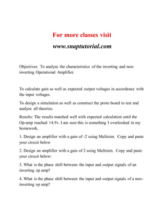 ECET 220 Enthusiastic Study / snaptutorial.com