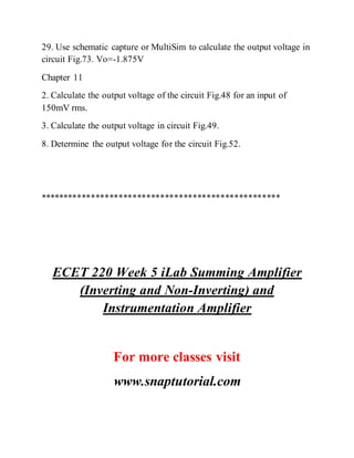 ECET 220 Technology levels--snaptutorial.com