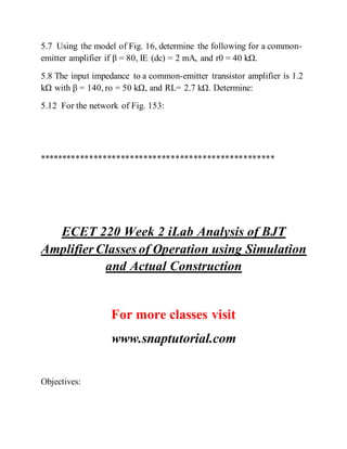 ECET 220 Technology levels--snaptutorial.com