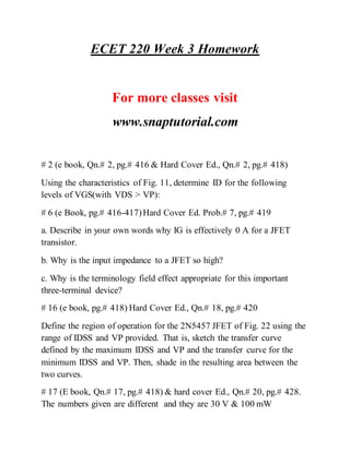 ECET 220 Technology levels--snaptutorial.com