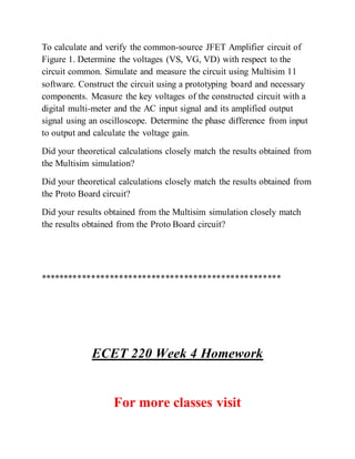 ECET 220 Technology levels--snaptutorial.com