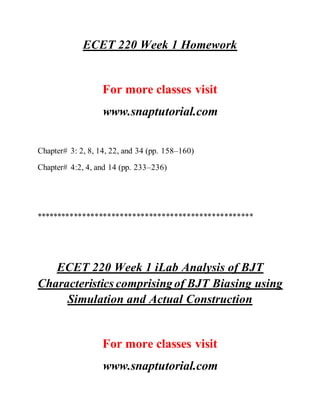 ECET 220 Massive Success--snaptutorial.com