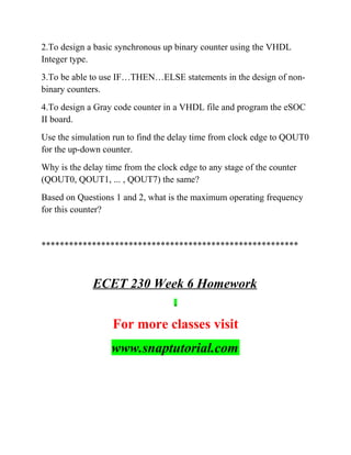 ECET 230 Technology levels--snaptutorial.com