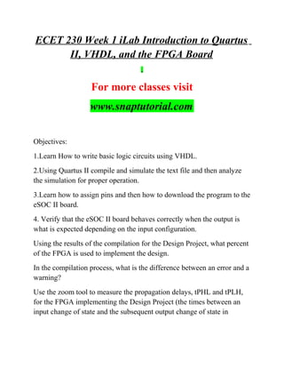 ECET 230 Technology levels--snaptutorial.com