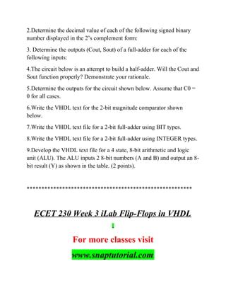 ECET 230 Technology levels--snaptutorial.com