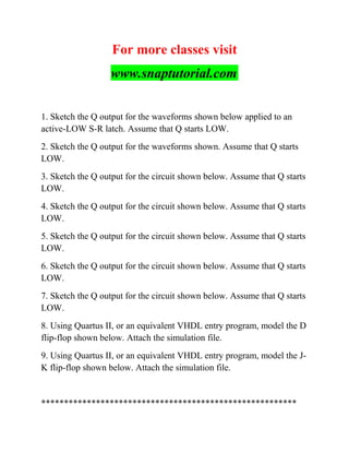 ECET 230 Technology levels--snaptutorial.com