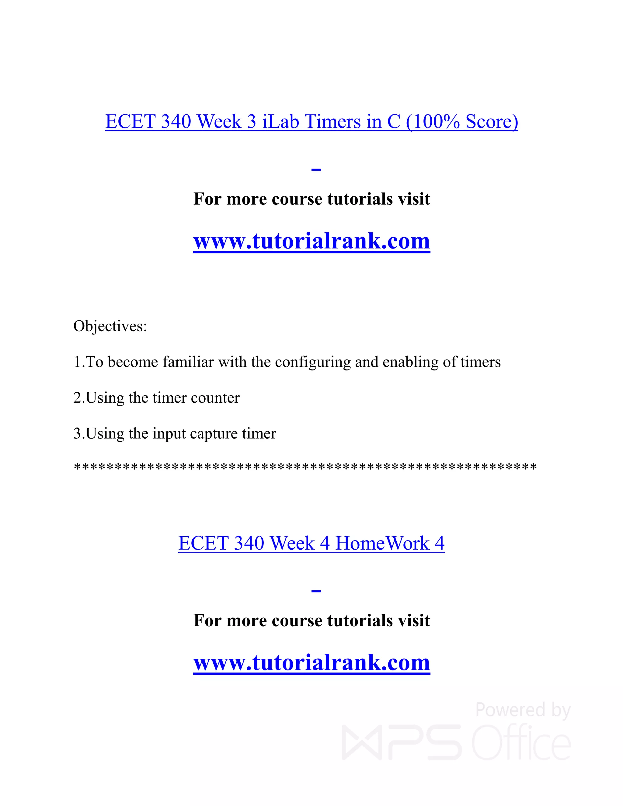 Ecet 340 Teaching Effectively--tutorialrank.com