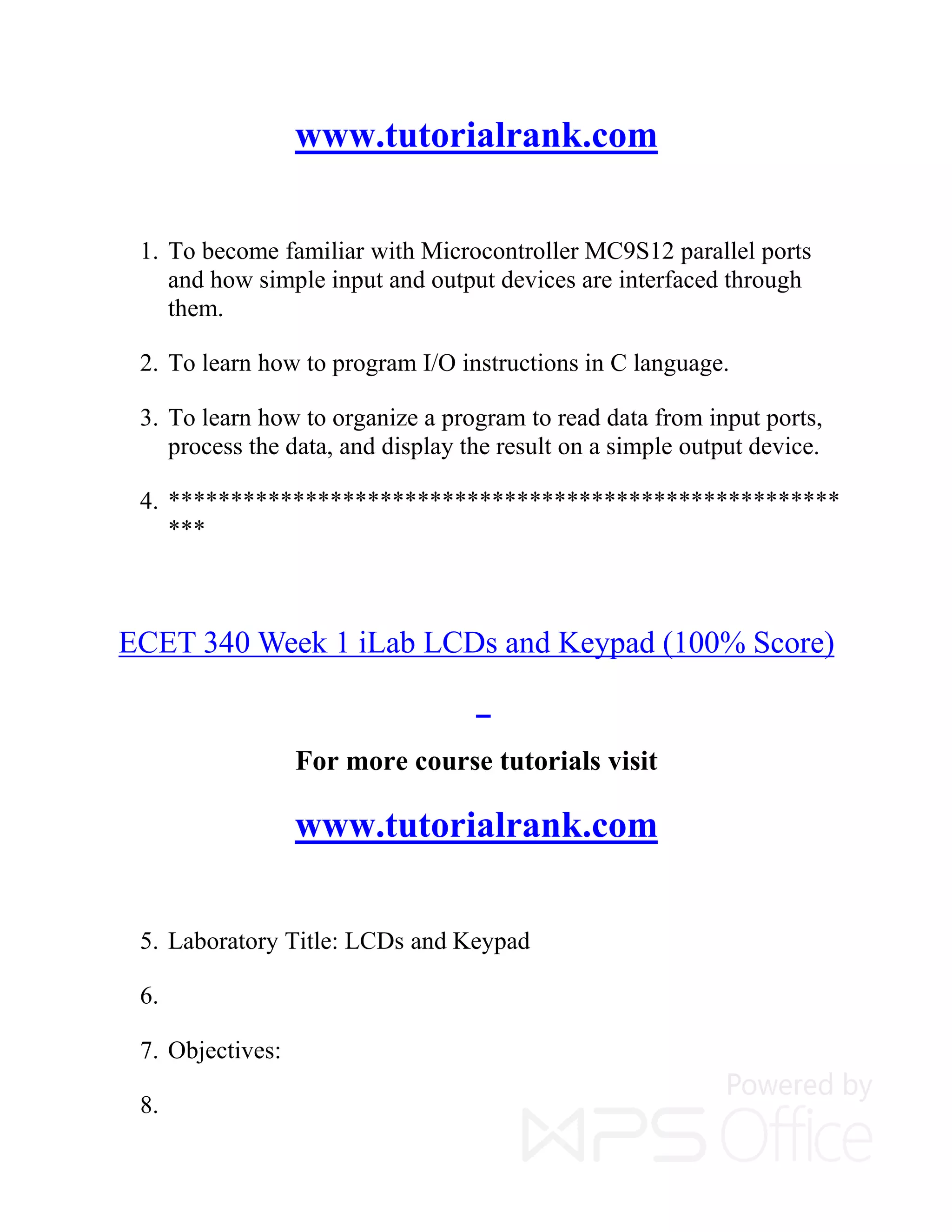 Ecet 340 Teaching Effectively--tutorialrank.com