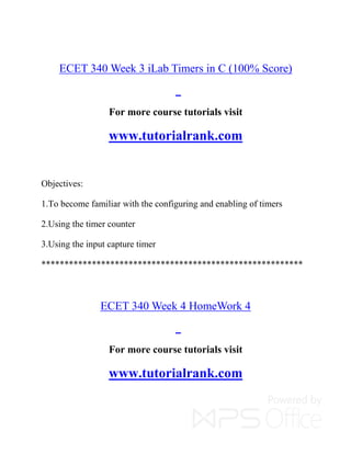 Ecet 340 Teaching Effectively--tutorialrank.com