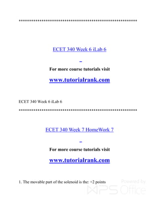Ecet 340 Teaching Effectively--tutorialrank.com
