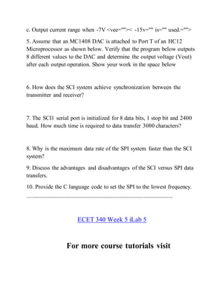 Ecet 340 Education is Power/newtonhelp.com