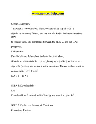 Ecet 340 Education is Power/newtonhelp.com