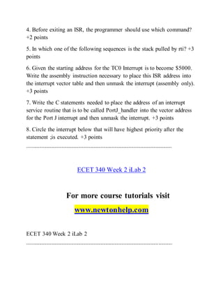 Ecet 340 Education is Power/newtonhelp.com