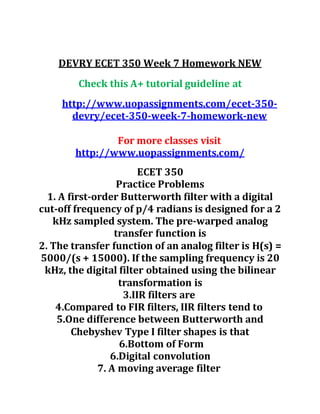ECET 350 Entire Course NEW | DOCX | Consumer Electronics | Technology ...