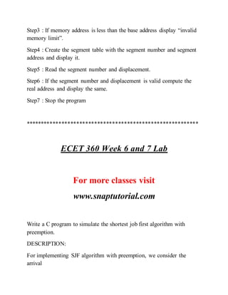 Ecet 360 Success Begins / snaptutorial.com