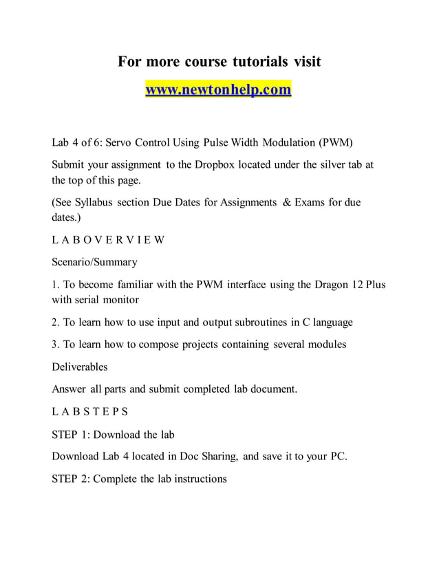 ECET 365 Success Begins/Newtonhelp.com