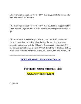 ECET 365 Success Begins /newtonhelp.com | PDF