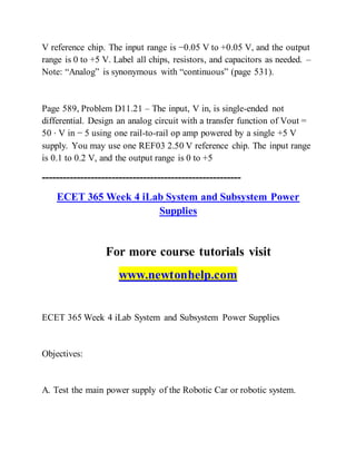 ECET 365 Success Begins /newtonhelp.com | PDF