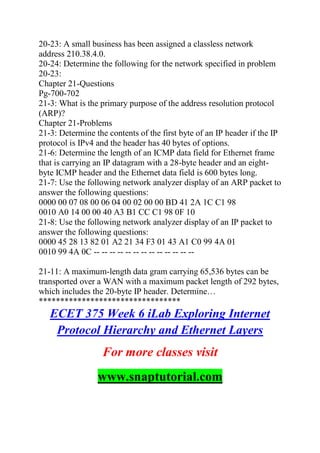 Ecet 375 Enhance teaching / snaptutorial.com