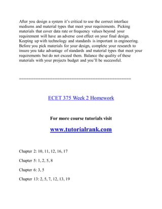 ECET 375 Effective Communication/tutorialrank.com