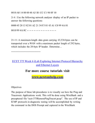 ECET 375 Success Begins/Newtonhelp.com