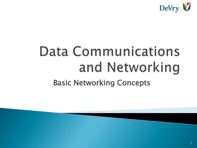 Ecet375 1 a - basic networking concepts | PPT