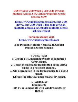 ECET 380 Entire Course NEW | PDF