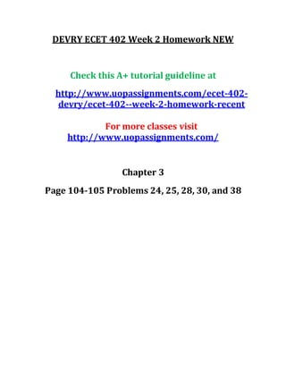 ECET 402 Entire Course NEW | PDF