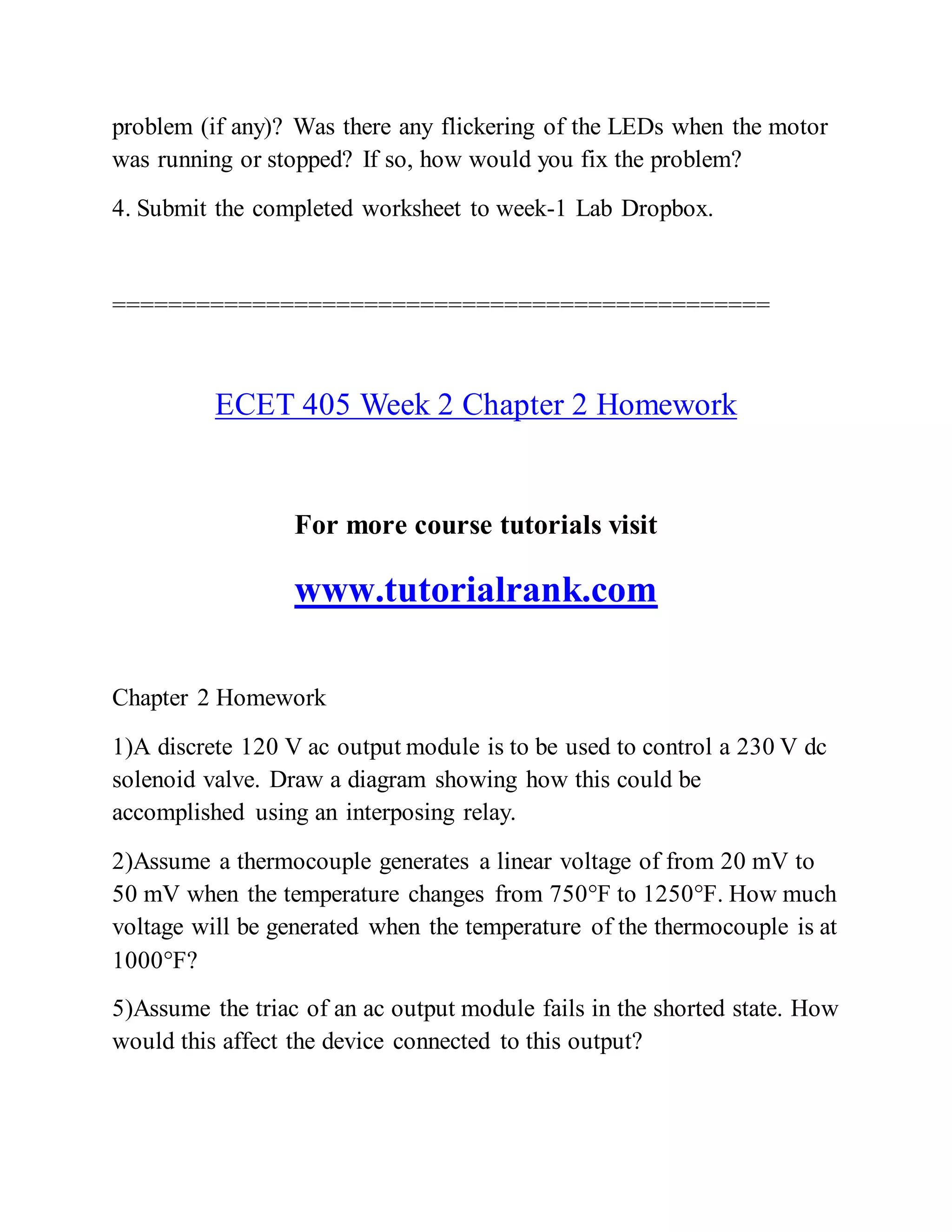 ECET 405 Inspiring Innovation/tutorialrank.com