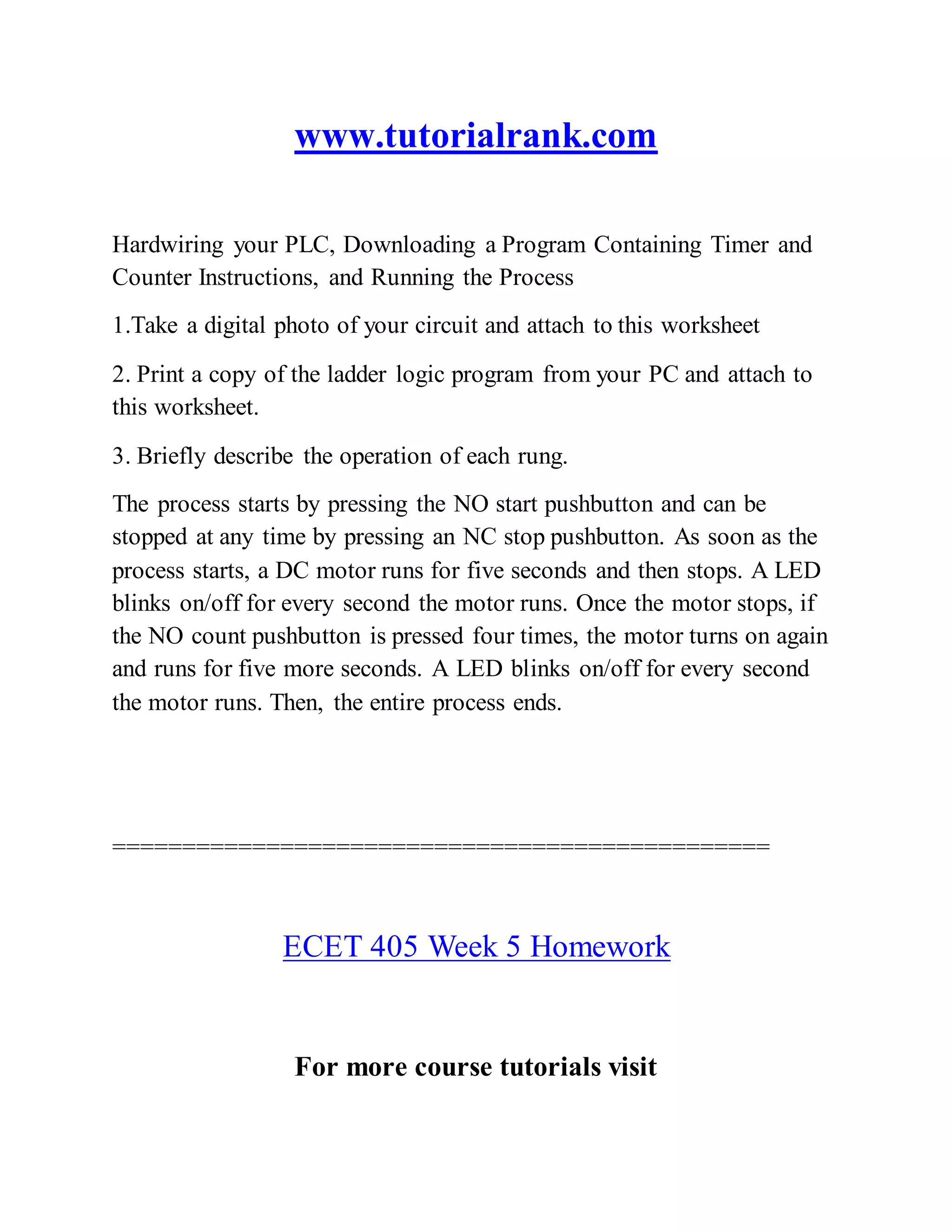 ECET 405 Inspiring Innovation/tutorialrank.com