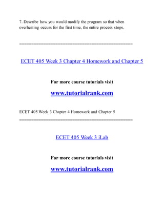 ECET 405 Inspiring Innovation/tutorialrank.com