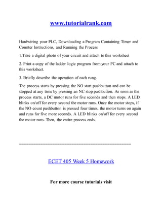 ECET 405 Inspiring Innovation/tutorialrank.com