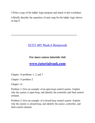 ECET 405 Inspiring Innovation/tutorialrank.com