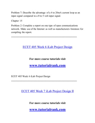 ECET 405 Inspiring Innovation/tutorialrank.com