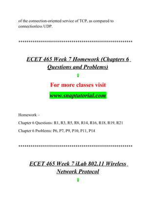 Ecet 465 Enthusiastic Study / snaptutorial.com