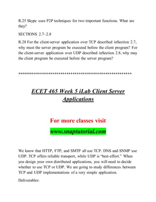 Ecet 465 Success Begins / snaptutorial.com