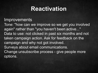 Email reactivation and segmentation - Glyn Thomas, WDM | PPT