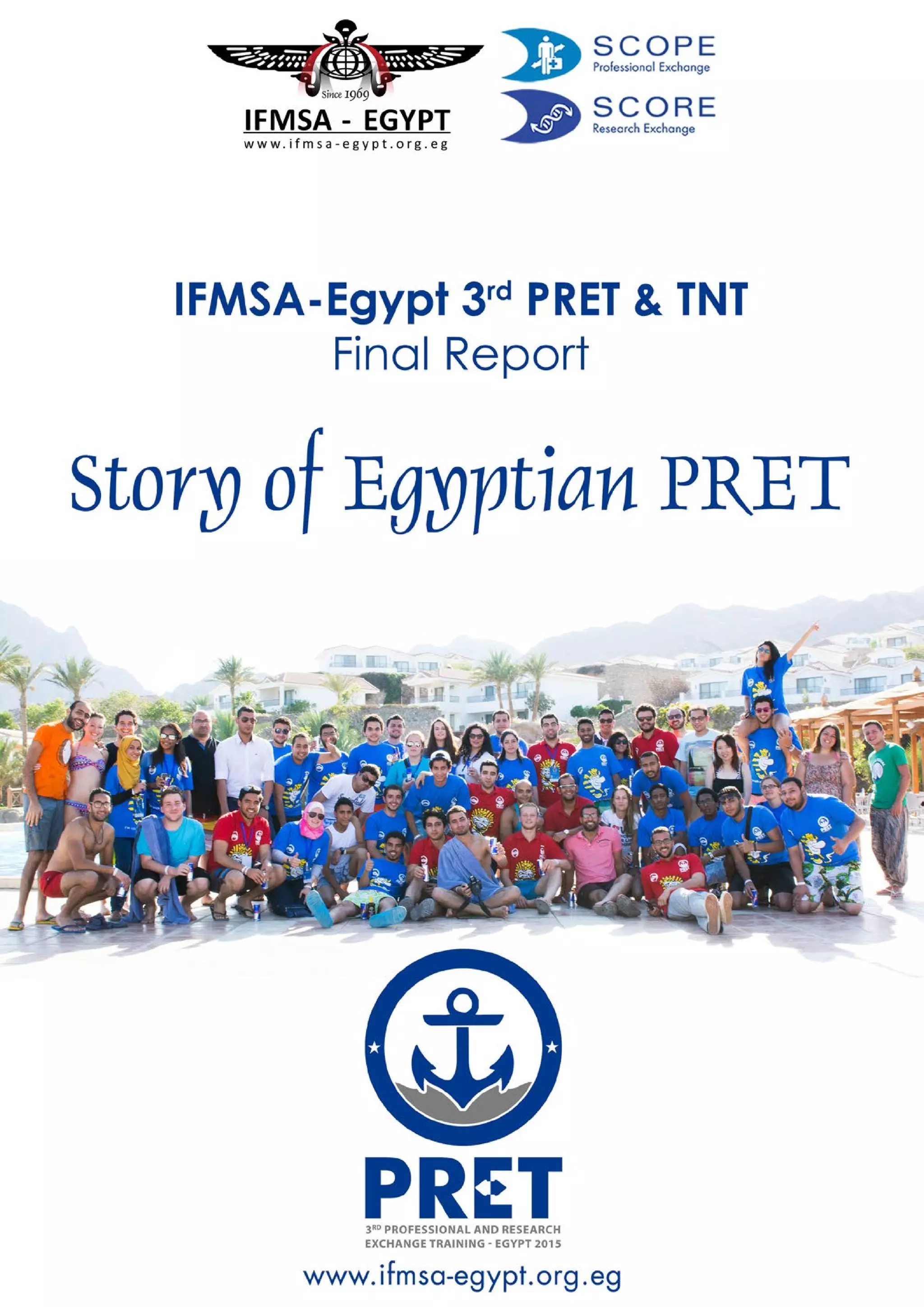[Final report] IFMSA-Egypt 3rd PRET & TNT | PDF