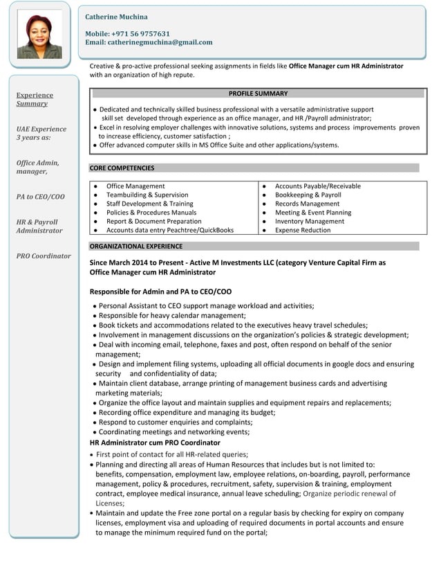 Catherine CV 2015 | PDF