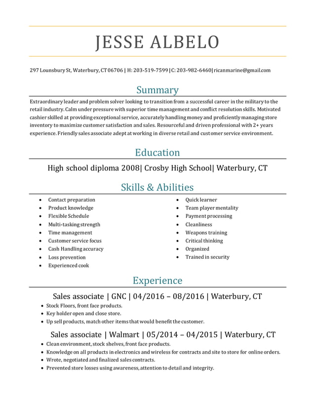 jesse resume final | PDF