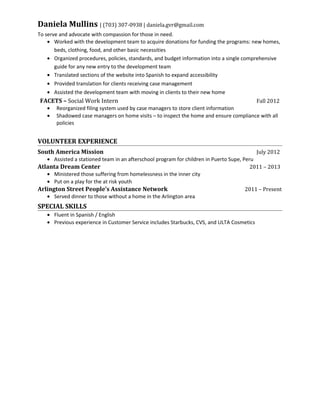 Daniela Mullins_Resume | PDF