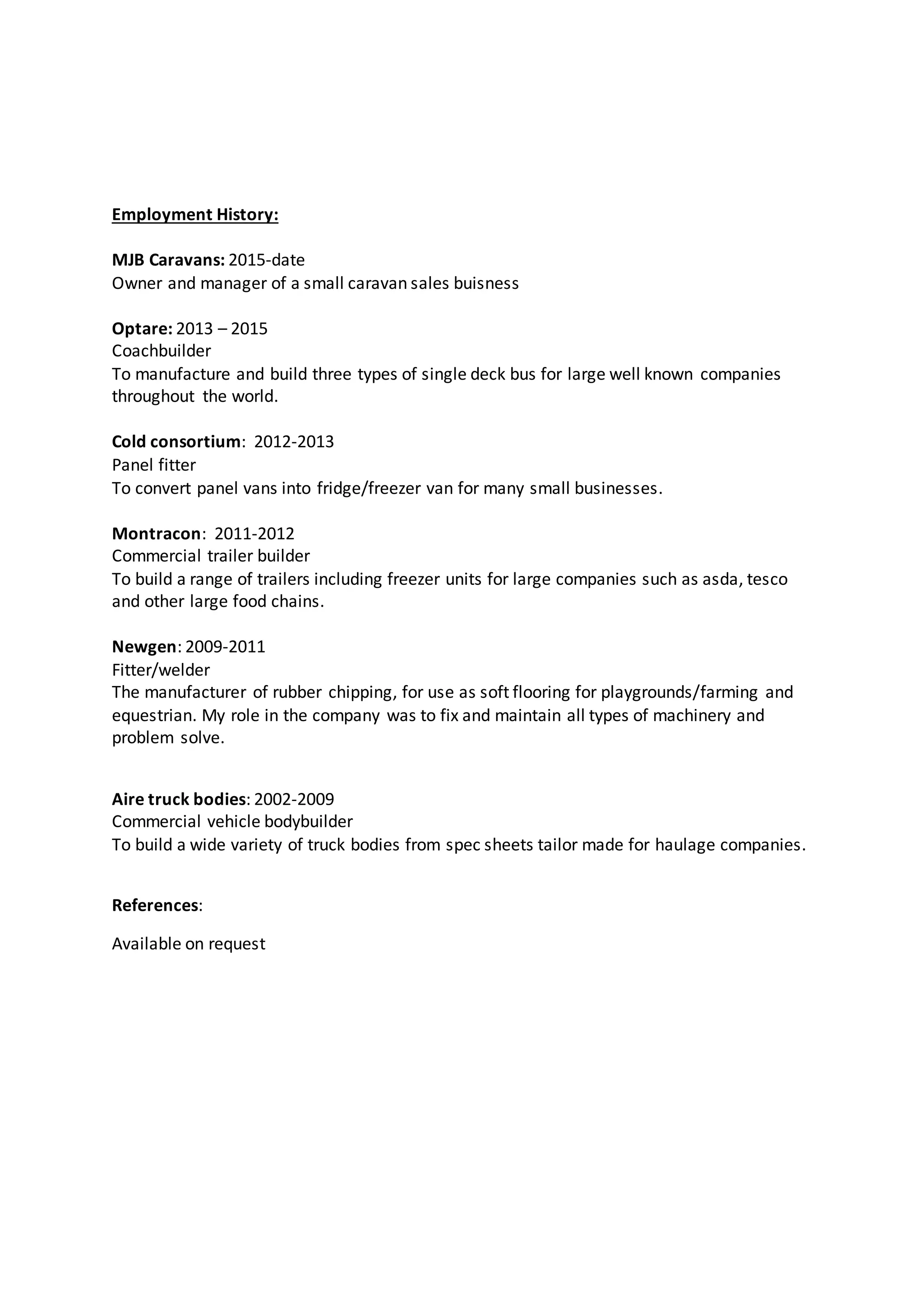 Matthew Bell cv | PDF